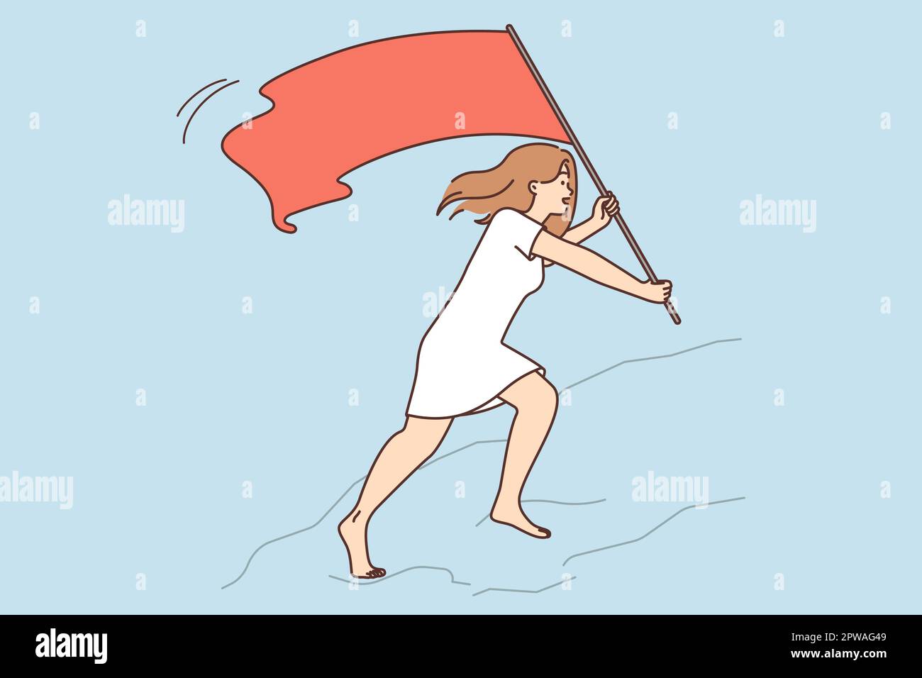 Aim red flag Stock Vector Images - Alamy