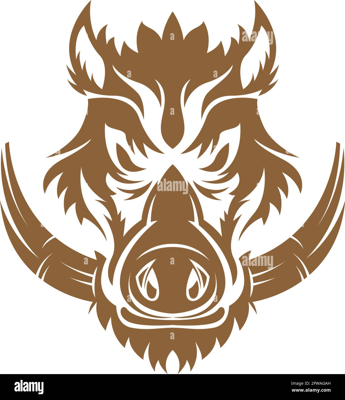 Wild Boar Logo Premium Vector | Wild Boar Mascot Logo Design Vector