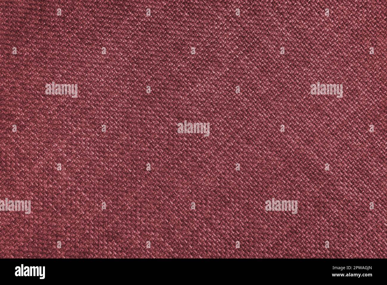 Jacquard woven upholstery, red coarse fabric texture with diagonal ...