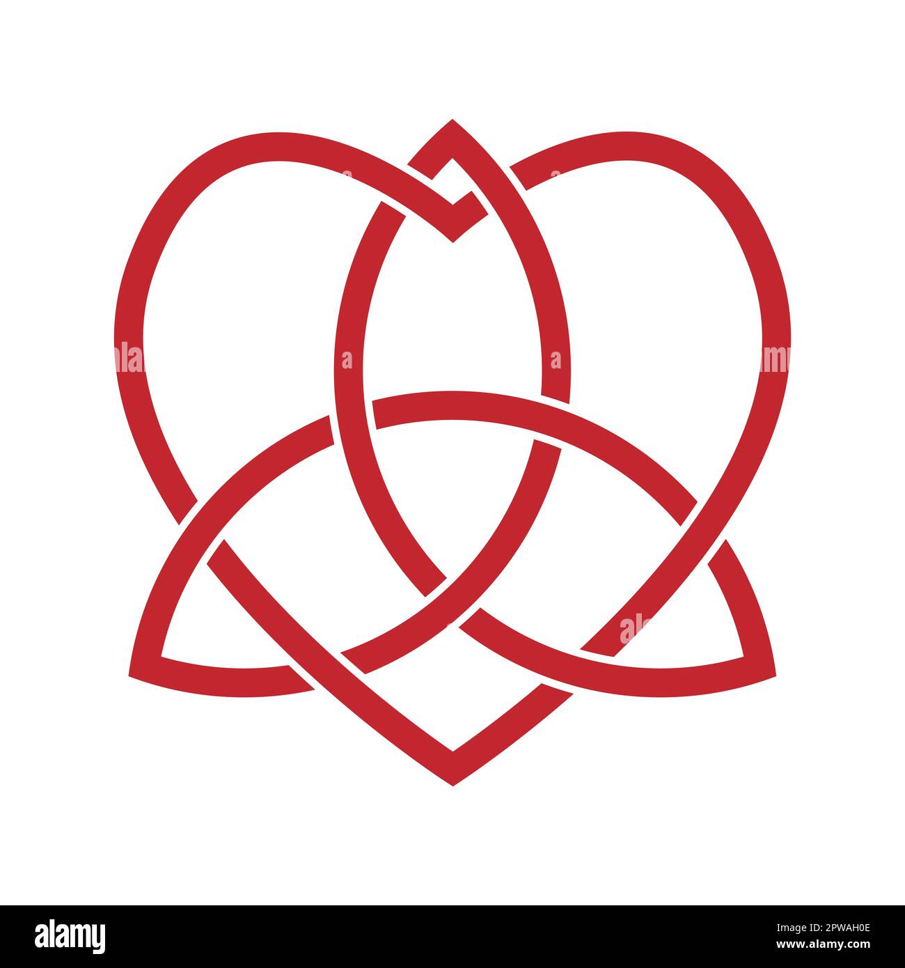 Celtic knot symbol with a heart shape on a white background Stock ...