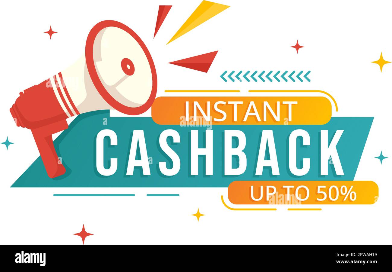Cashback Illustration with Financial Payment to Money Cash Back Service ...