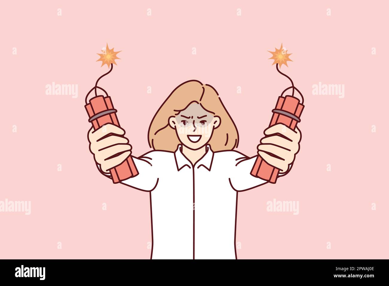Female psychopath Stock Vector Images - Alamy