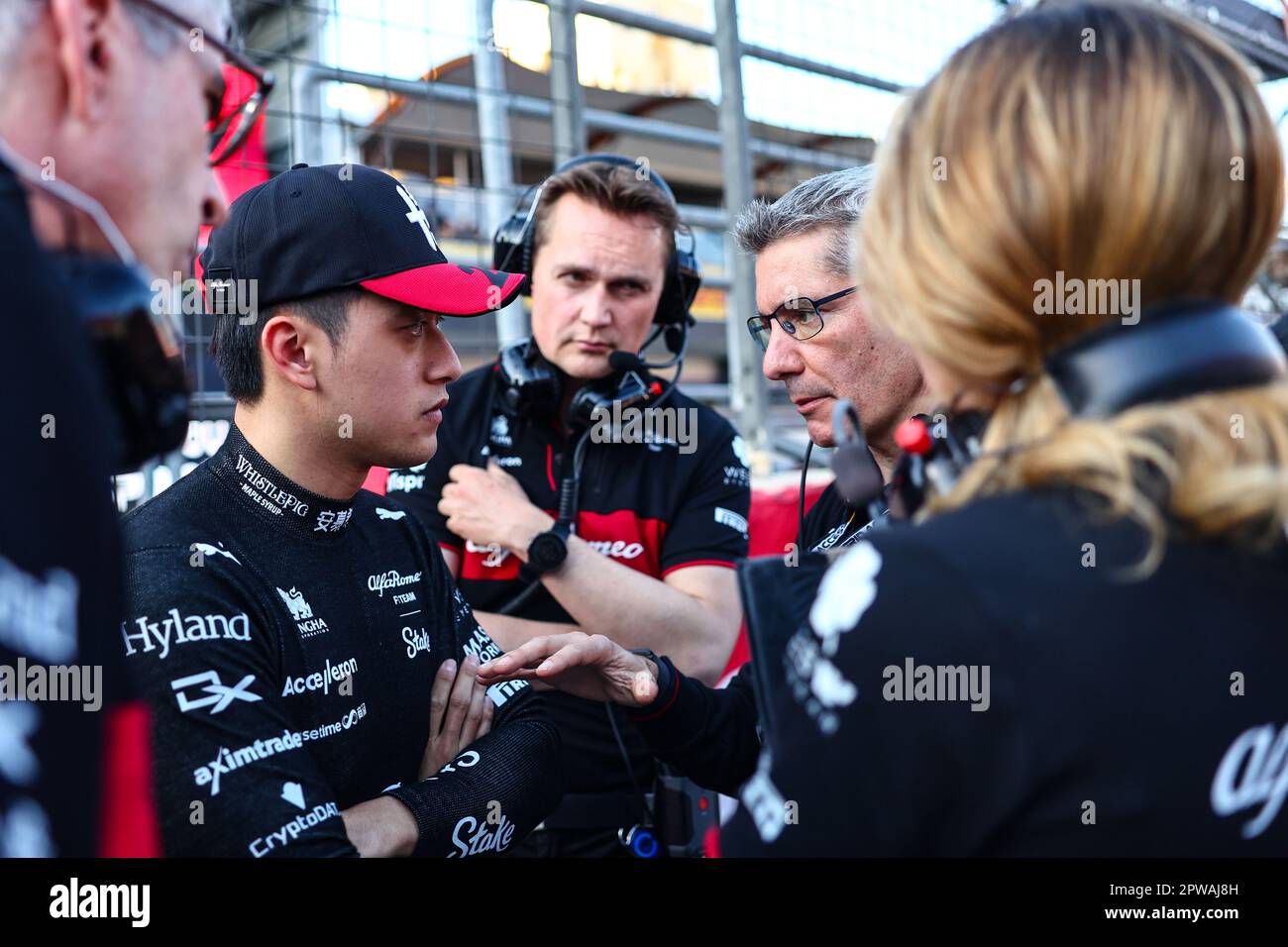 Baku, Azerbaijan. 29th Apr, 2023. Zhou Guanyu (CHN) Alfa Romeo F1 Team ...