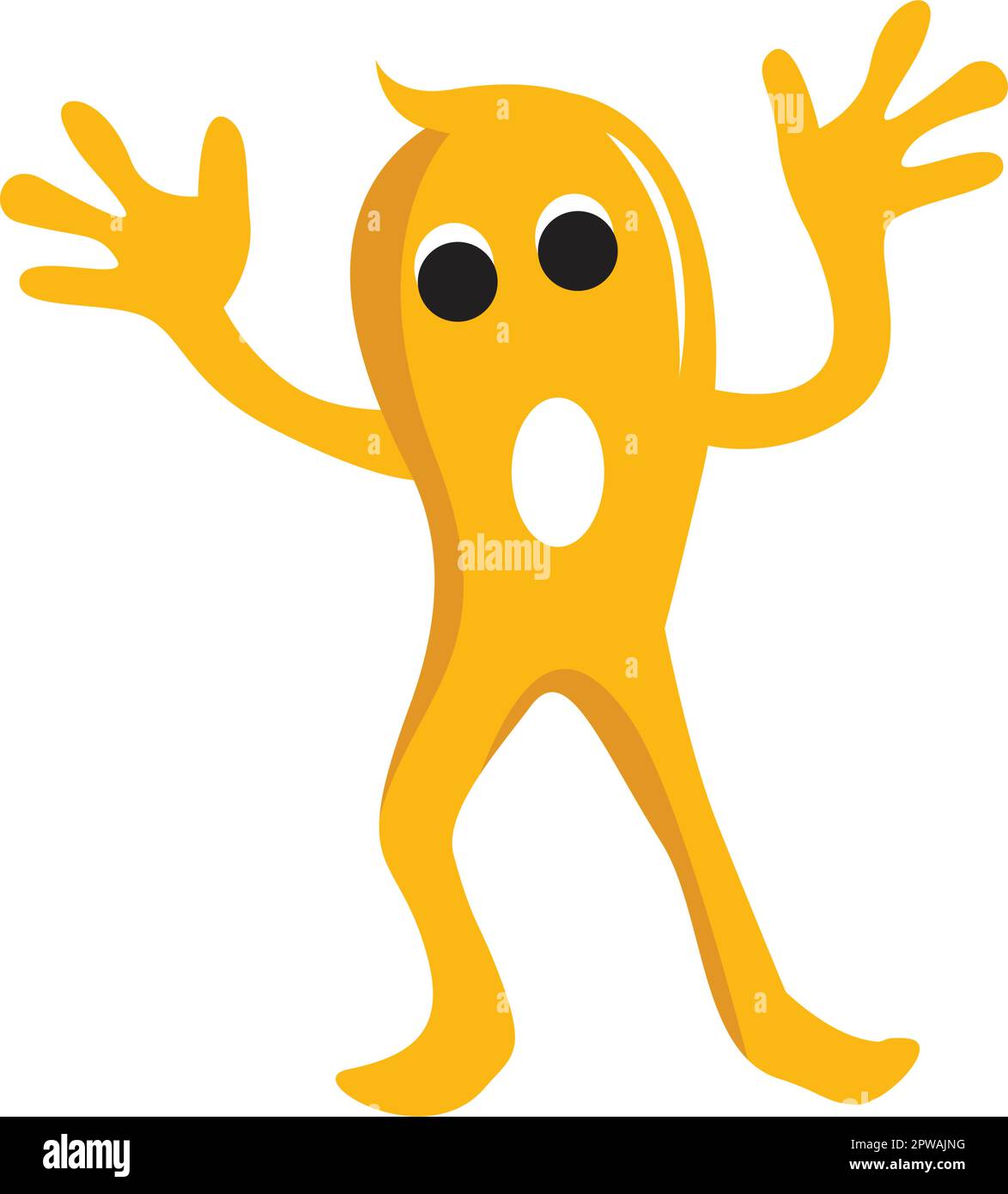 Funny Monster or Character with Peek a Boo Gesture Illustration with ...