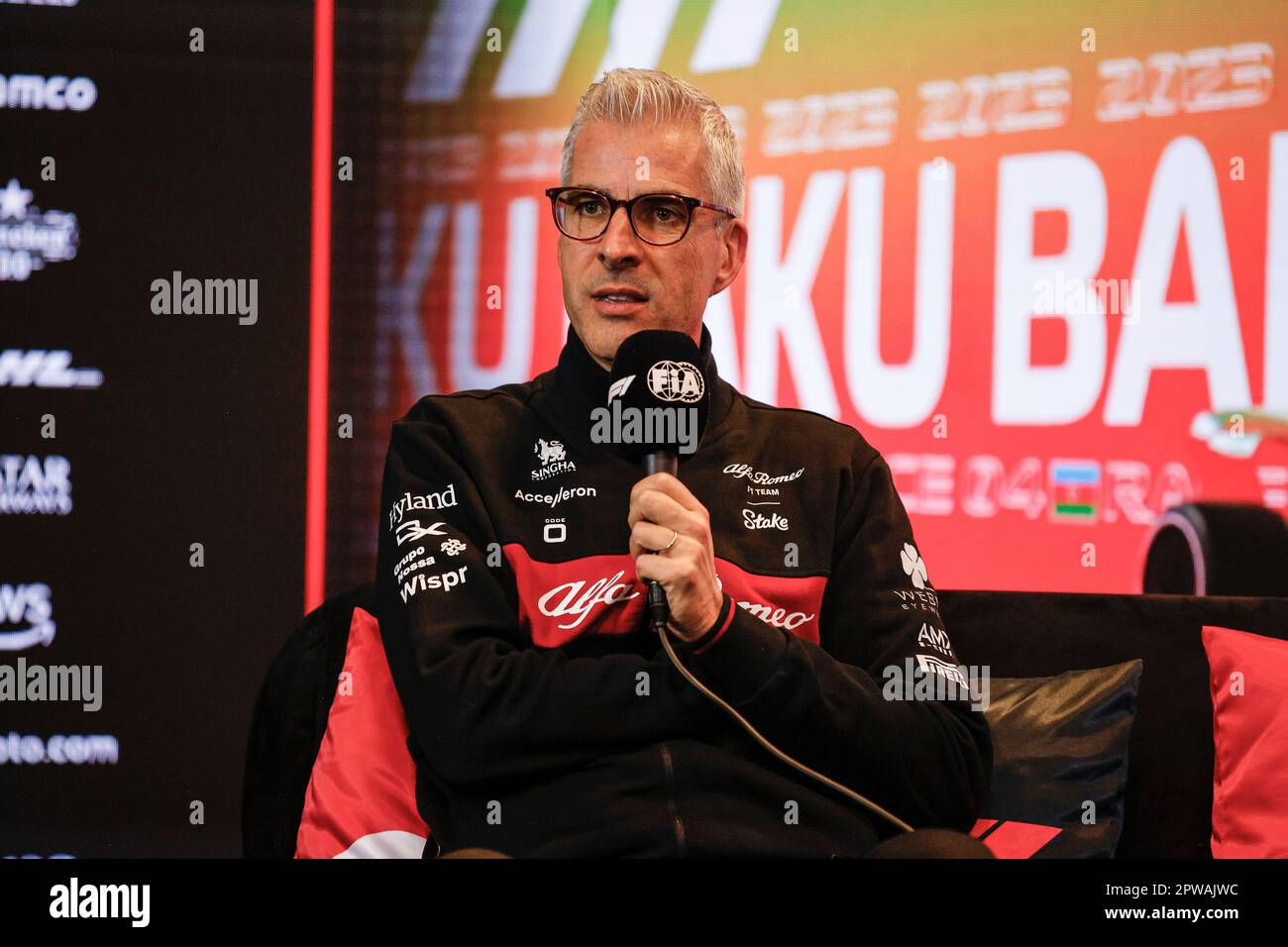 Baku, Azerbaijan. 28th Apr, 2023. Alessandro Alunni Bravi (ITA, Alfa ...