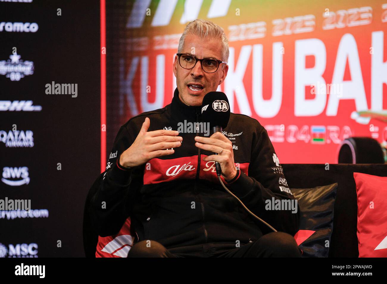 Baku, Azerbaijan. 28th Apr, 2023. Alessandro Alunni Bravi (ITA, Alfa ...