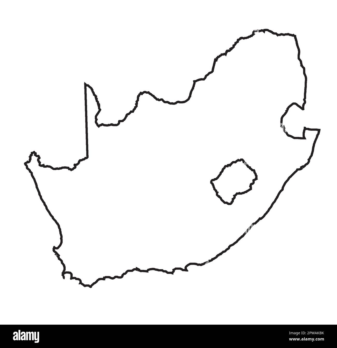 South Africa Outline Map Stock Vector Image & Art - Alamy