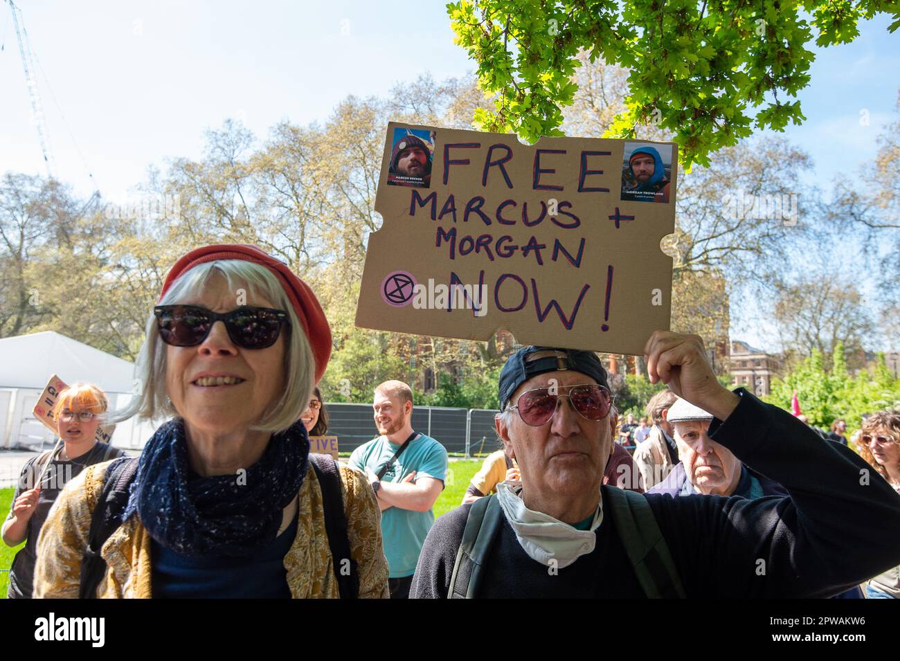 London, UK. 29th April, 2023. Just Stop Oil (JSO) activists held a ...
