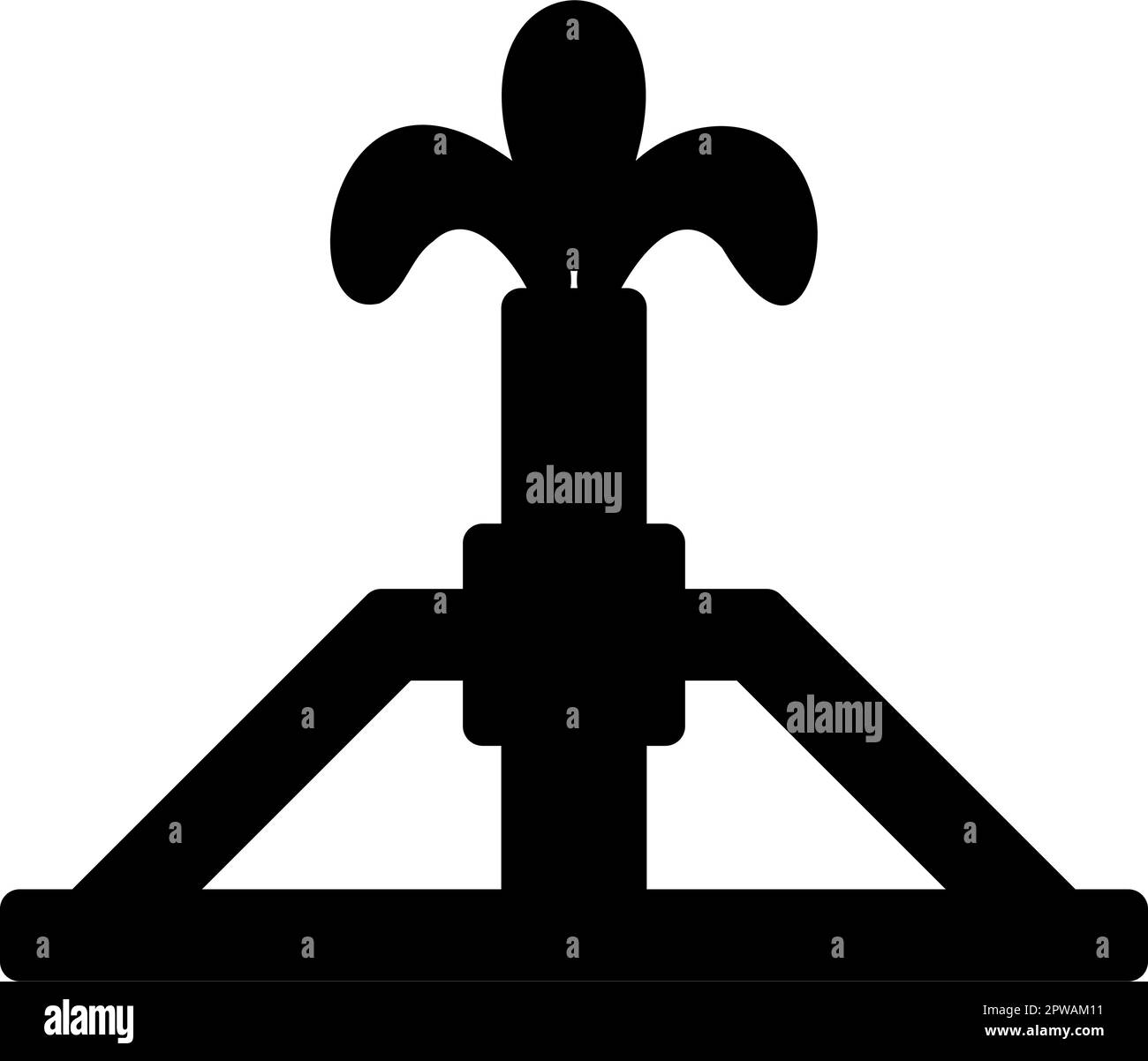 Oil derrick rig gusher icon black color vector illustration image flat ...