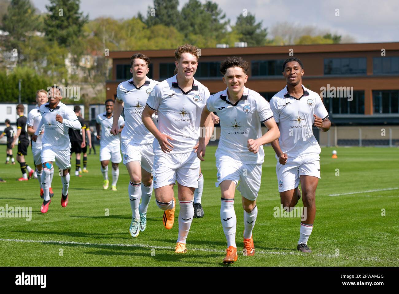Swansea, Wales. 29 April 2023. Charlie Veevers of Swansea City ...