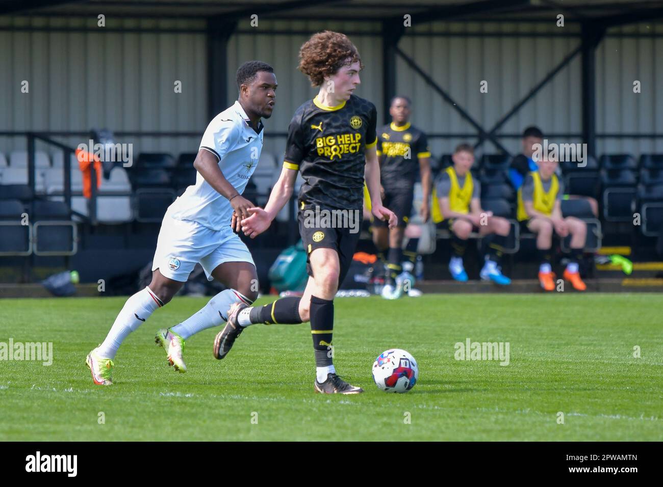 Swansea, Wales. 29 April 2023. Sammy Bolland of Wigan Athletic under ...