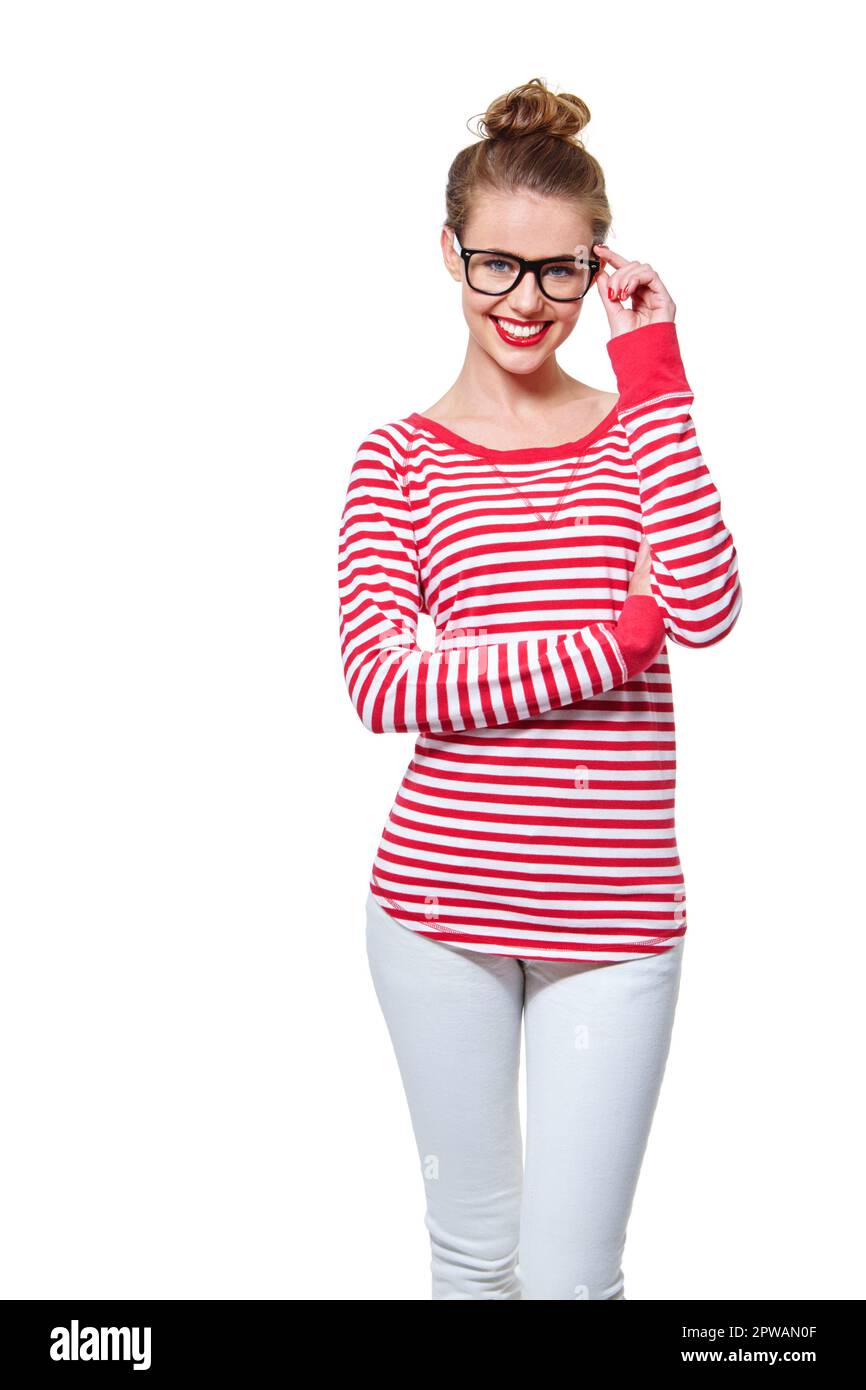 She stands out from the crowd. Studio portrait of an attractive young ...