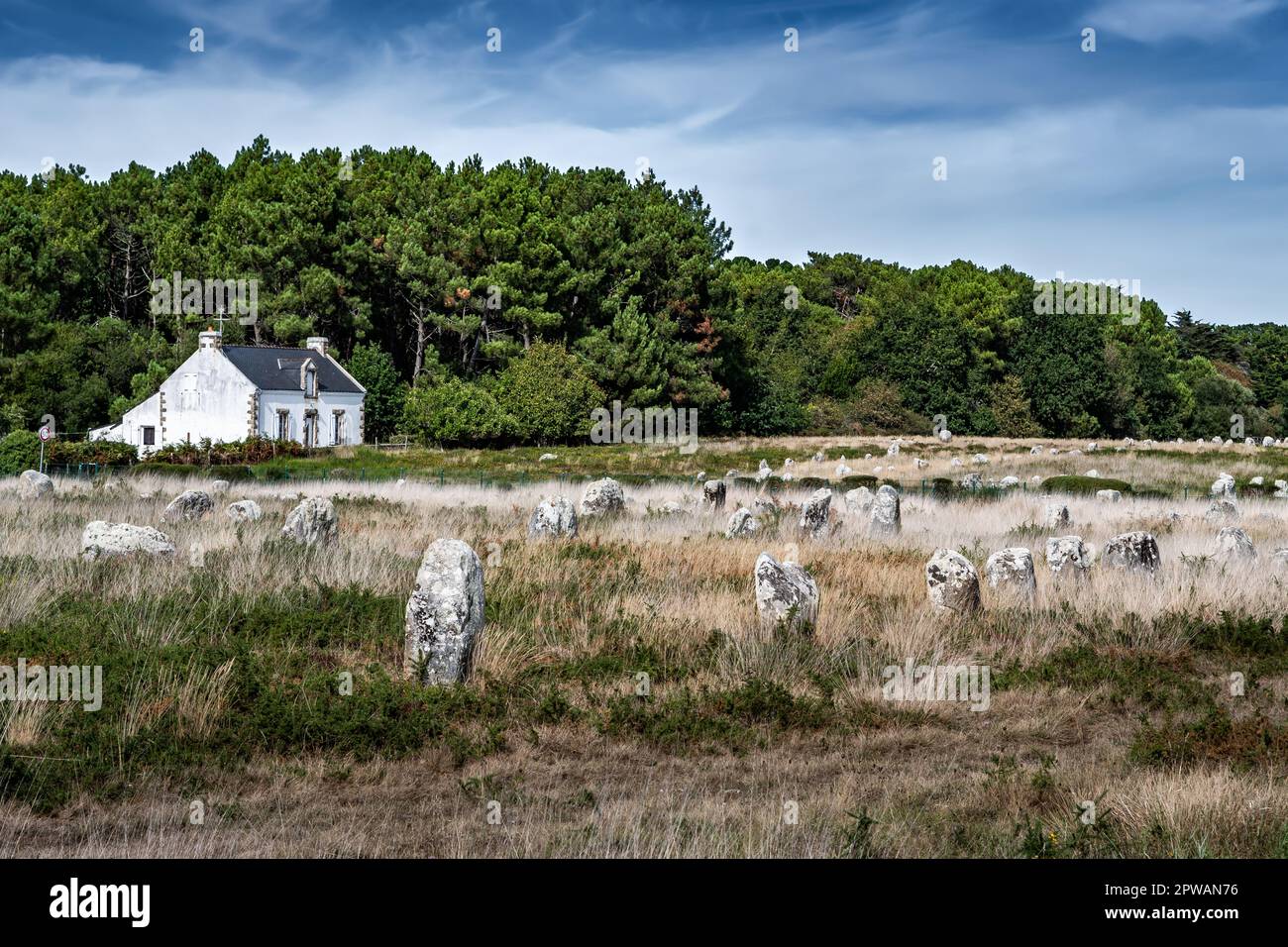 Ancient Stone Field Alignements De Menhir Carnac With Neolithic ...