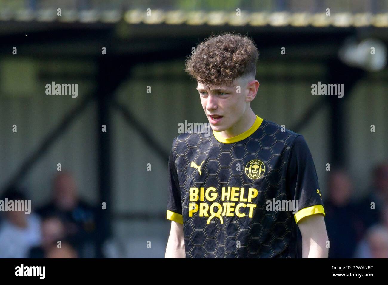 Swansea, Wales. 29 April 2023. Harrison Bettoni of Wigan Athletic ...