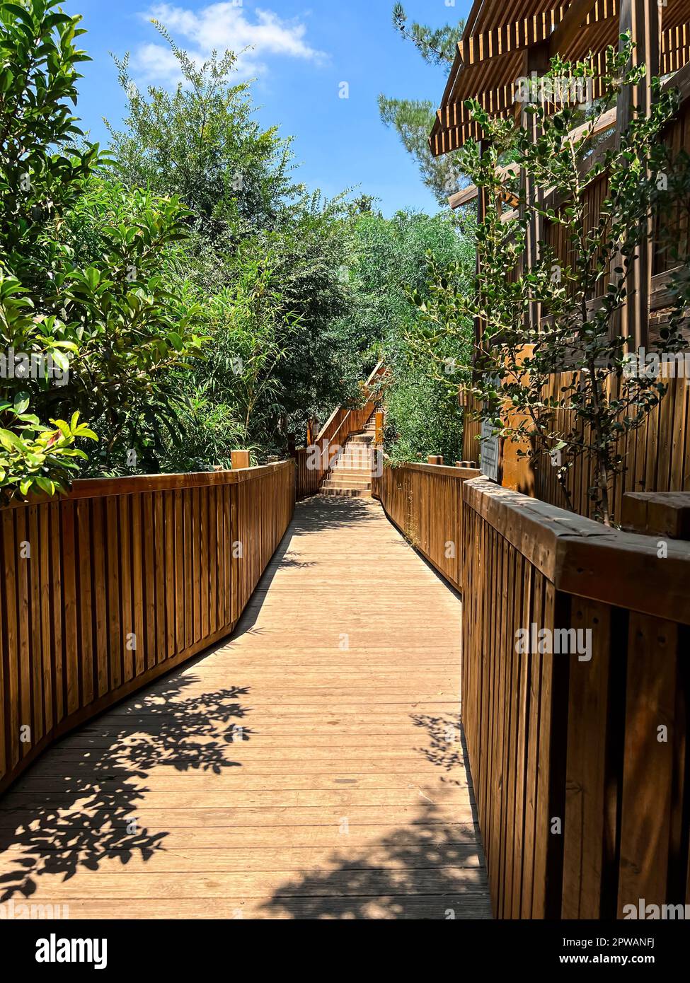 View of beautiful park with pathway Stock Photo - Alamy