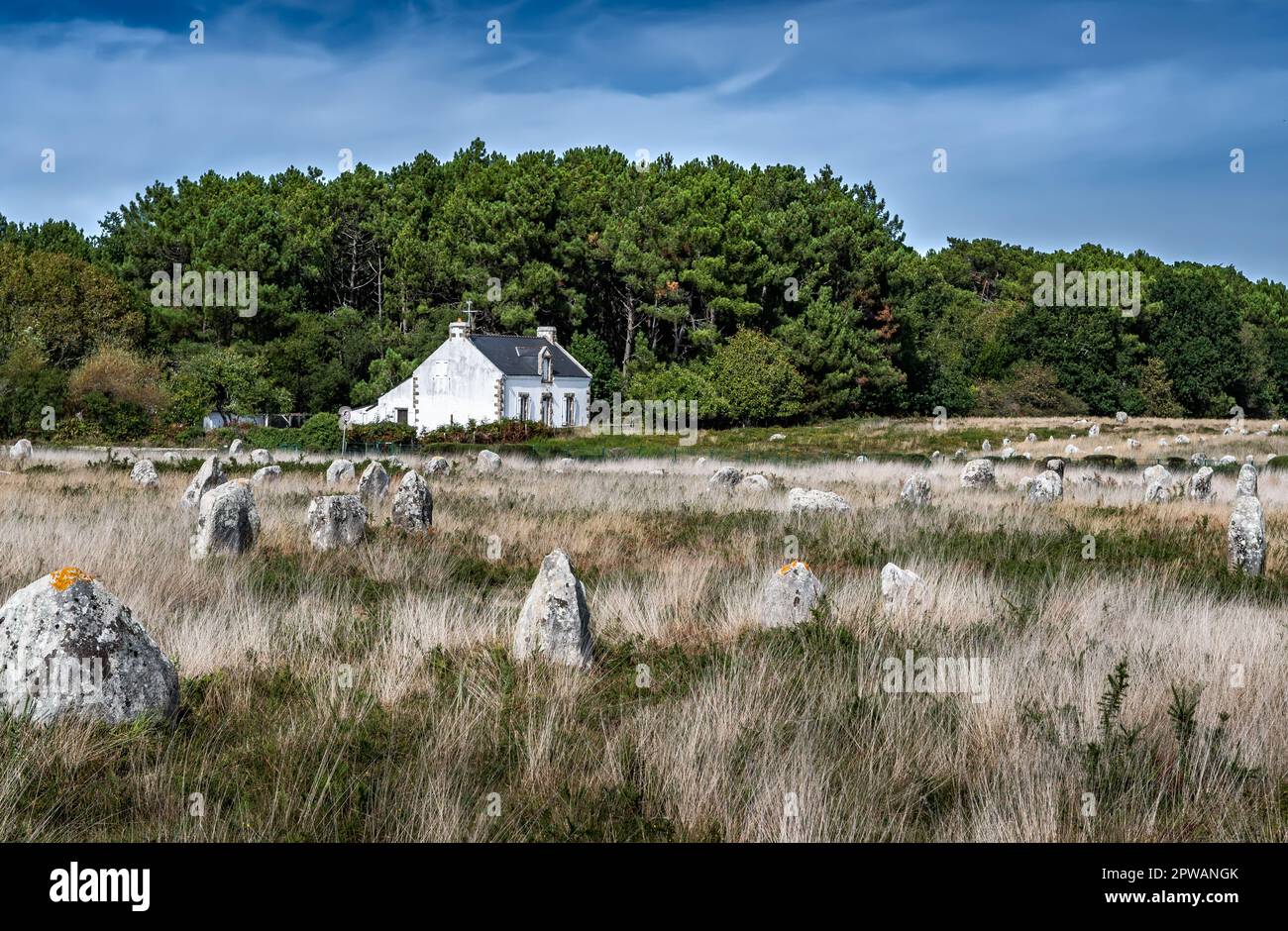 Ancient Stone Field Alignements De Menhir Carnac With Neolithic ...