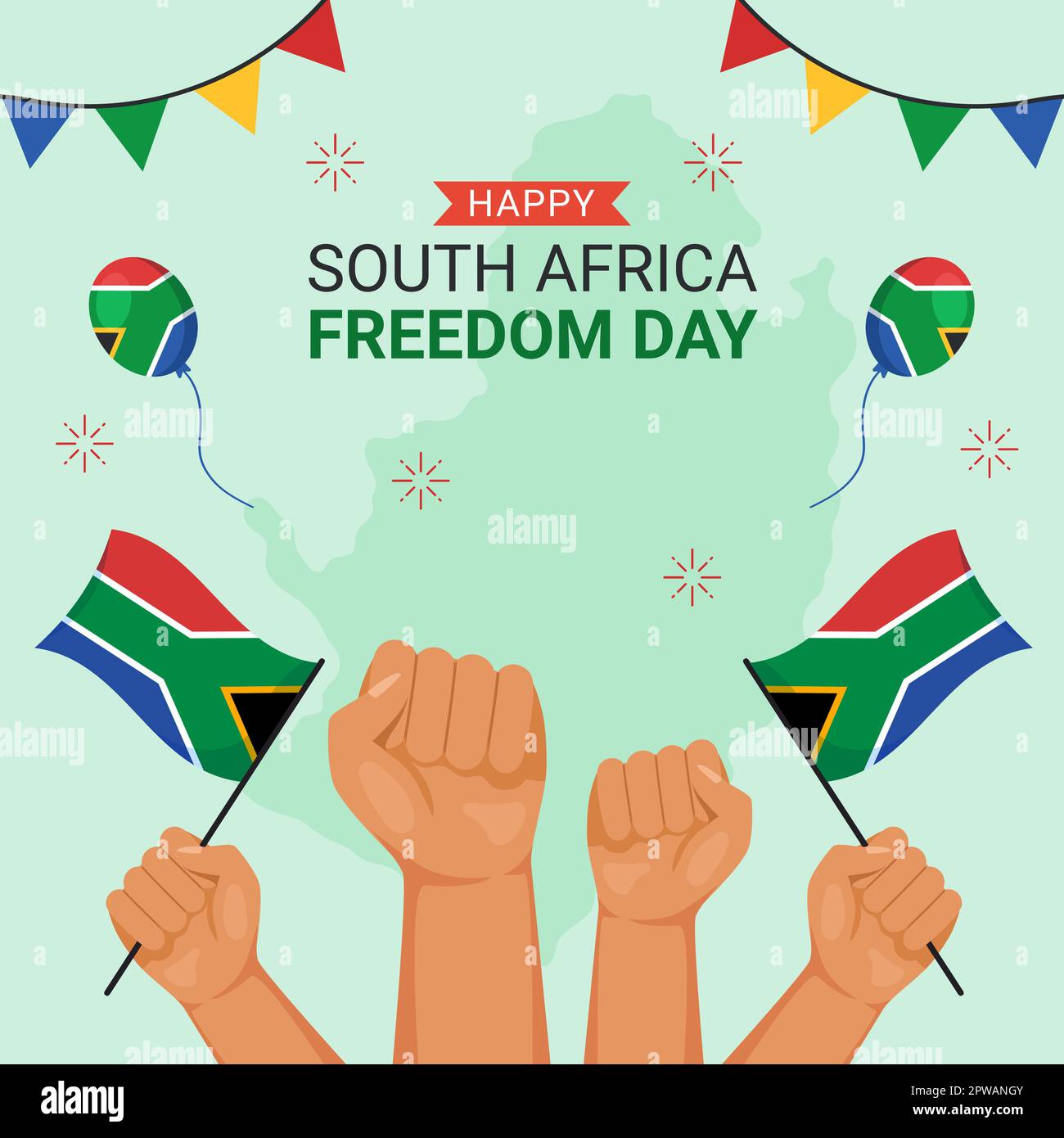 Happy South Africa Freedom Day Social Media Background Illustration ...