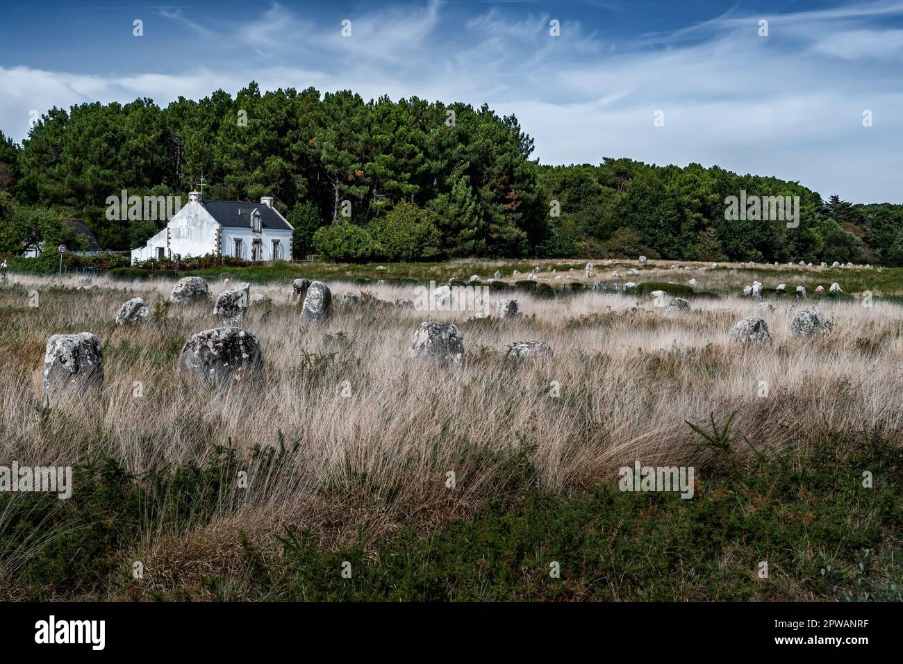 Ancient Stone Field Alignements De Menhir Carnac With Neolithic ...