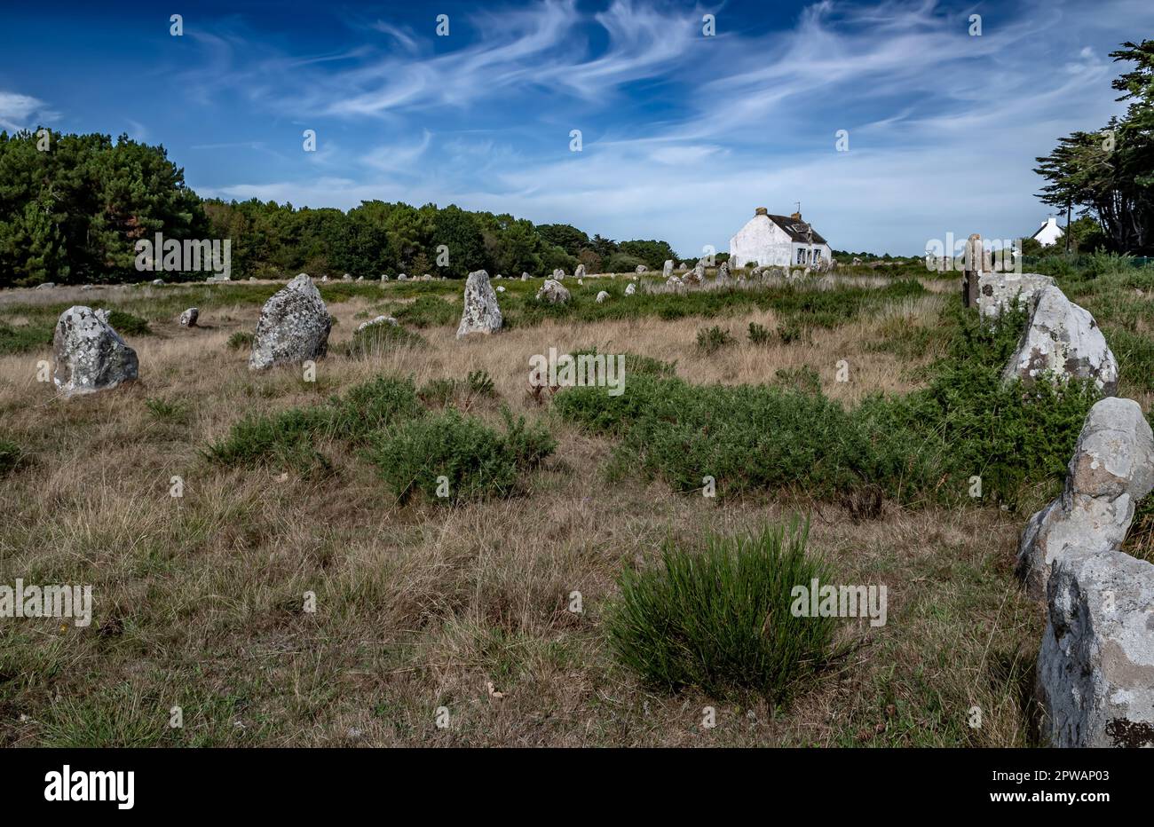 Ancient Stone Field Alignements De Menhir Carnac With Neolithic ...