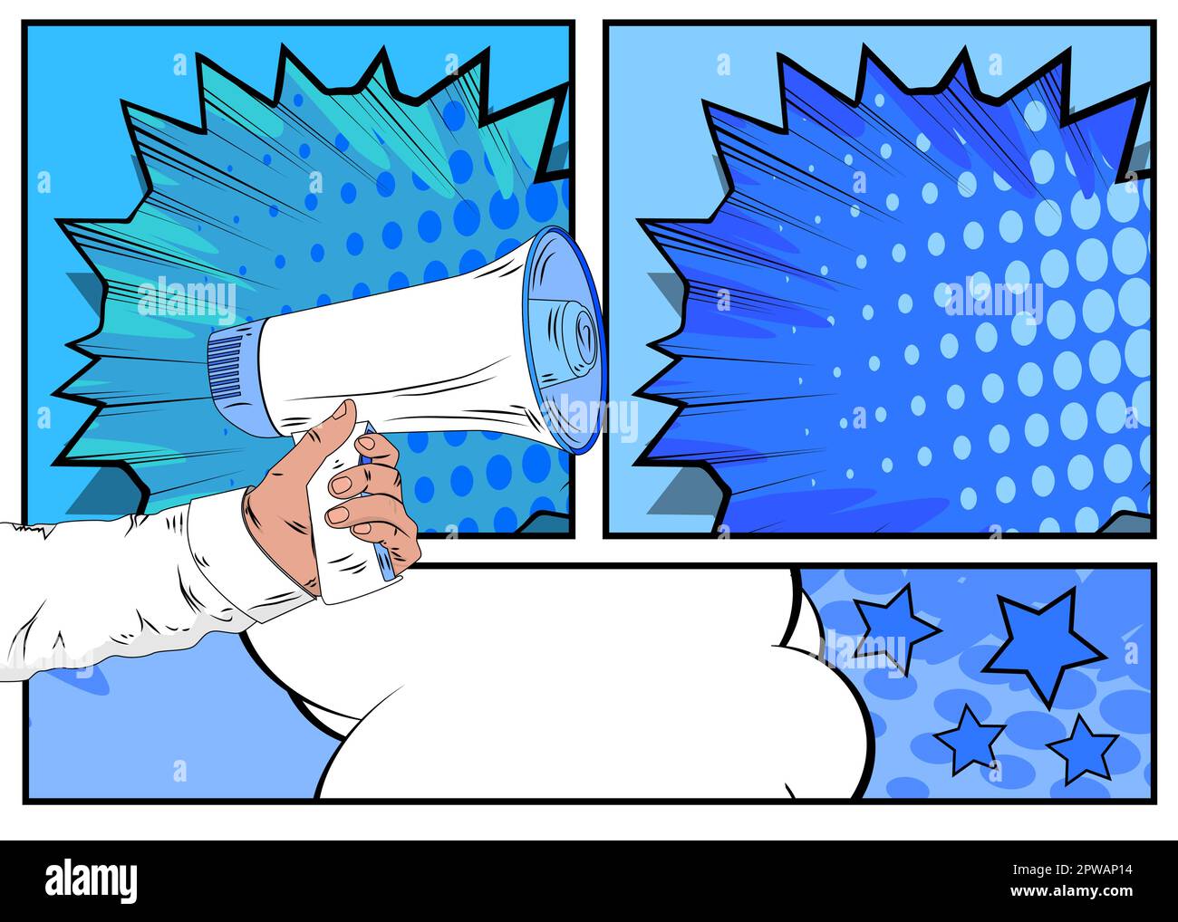 Megaphone pop art Cut Out Stock Images & Pictures - Alamy