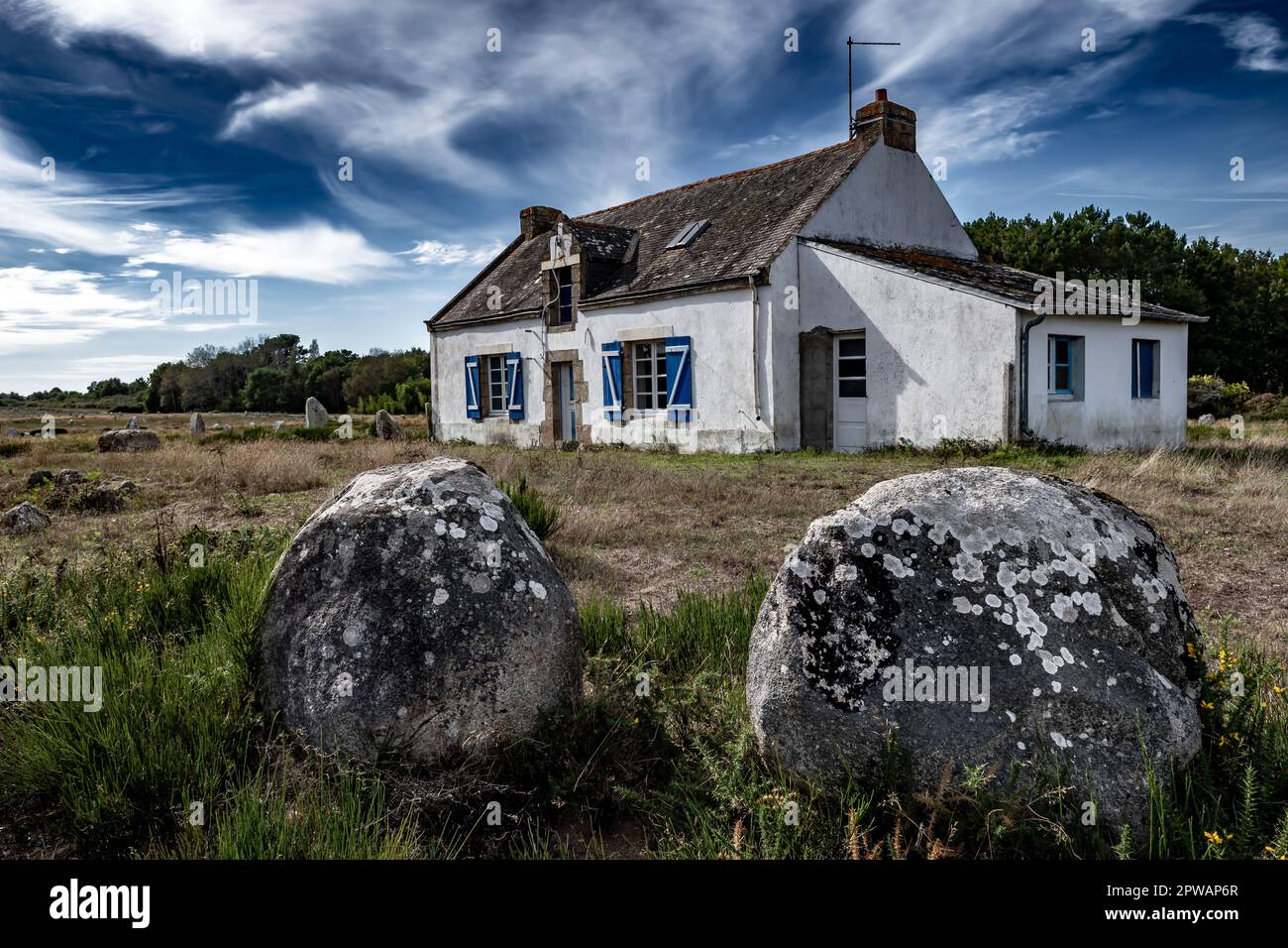 Ancient Stone Field Alignements De Menhir Carnac With Neolithic ...