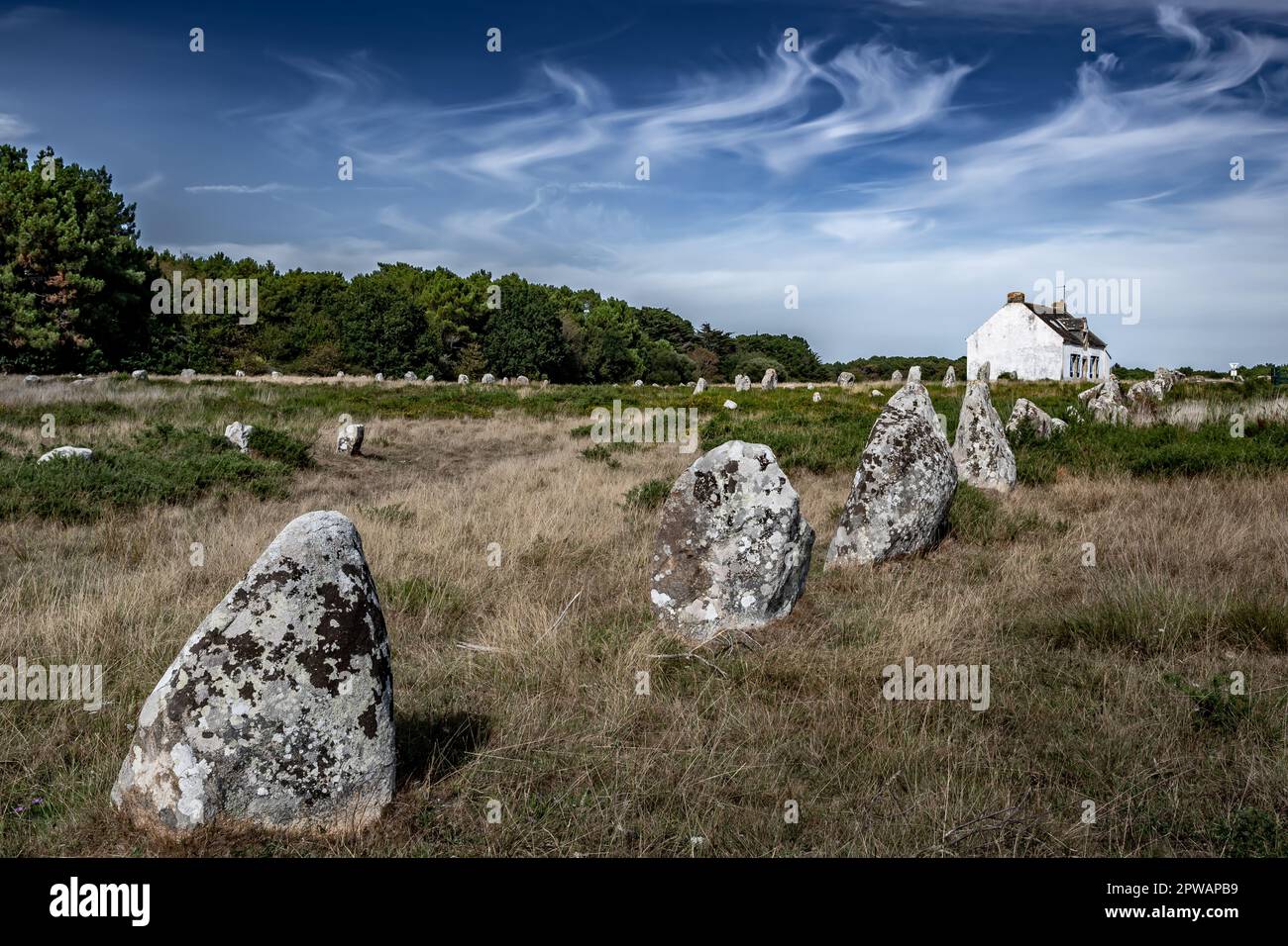 Ancient Stone Field Alignements De Menhir Carnac With Neolithic ...