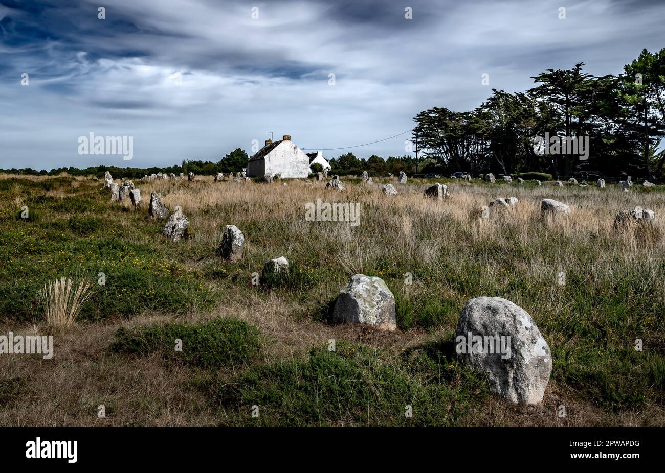 Ancient Stone Field Alignements De Menhir Carnac With Neolithic ...