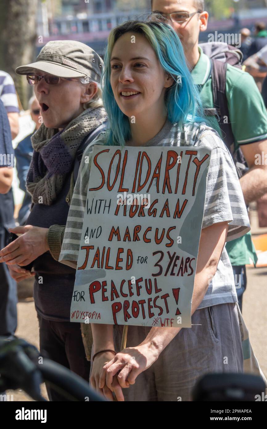 London, UK. Just Stop Oil rally next to Parliament calling for the ...