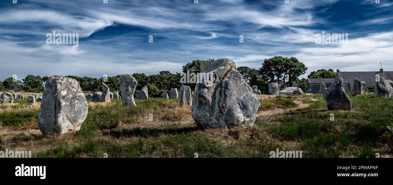Ancient Stone Field Alignements De Menhir Carnac With Neolithic ...