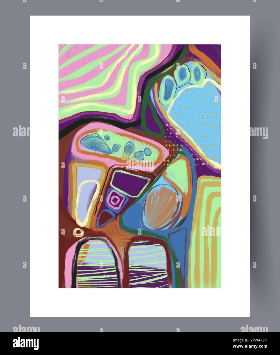 Wall painting artwork Stock Vector Images - Alamy