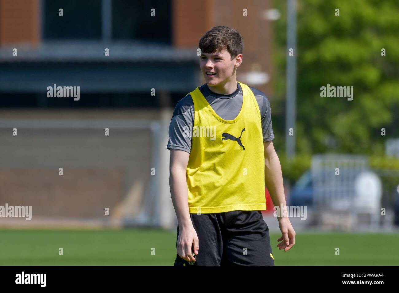 Swansea, Wales. 29 April 2023. Harrison Rimmer of Wigan Athletic ...