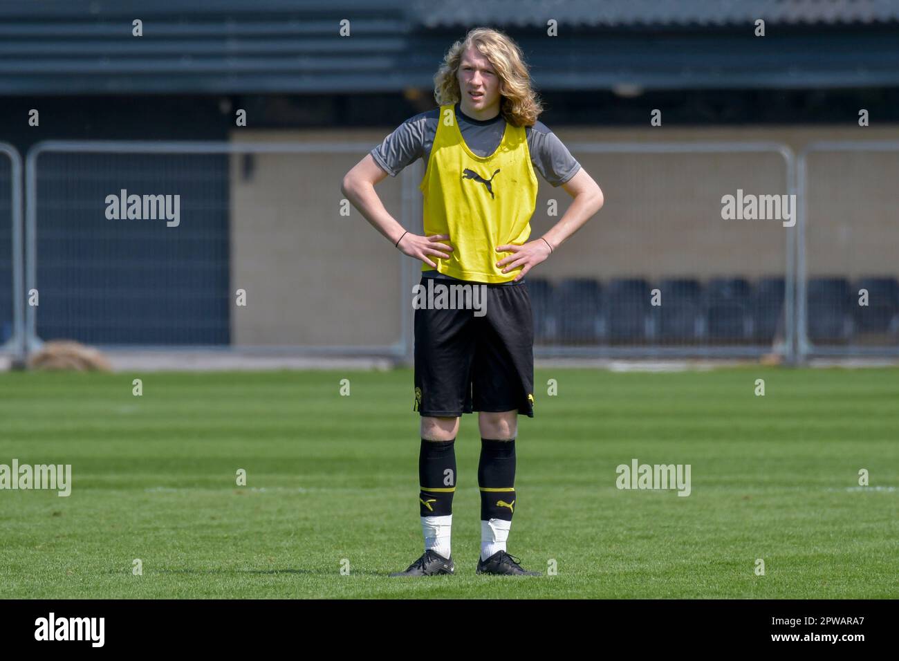 Swansea, Wales. 29 April 2023. Reece Greenhalgh of Wigan Athletic at ...