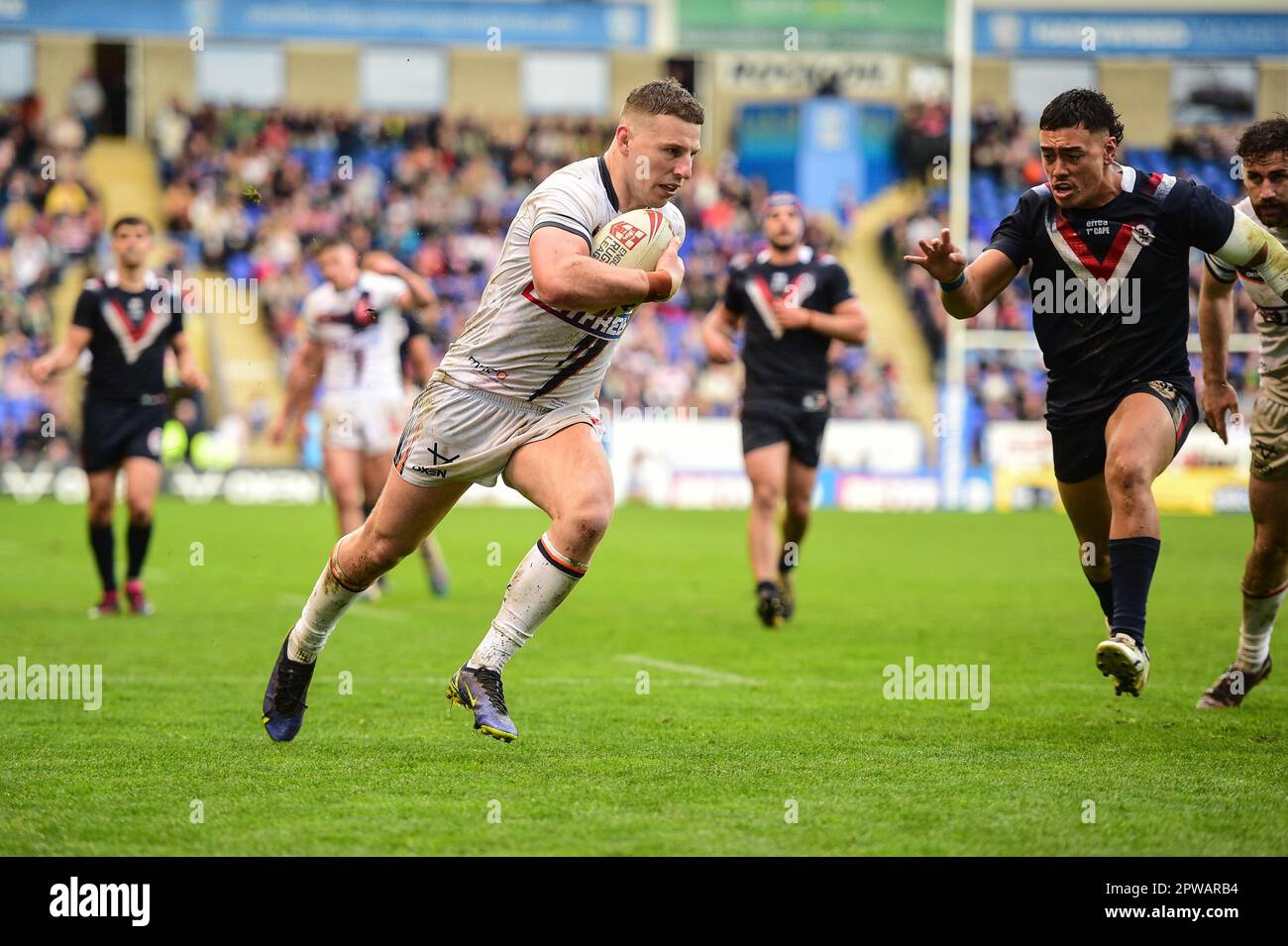 Warrington, England - 29th April 2023 - George Williams Captain of ... Warrington, England - 29th April 2023 - George Williams Captain of ...