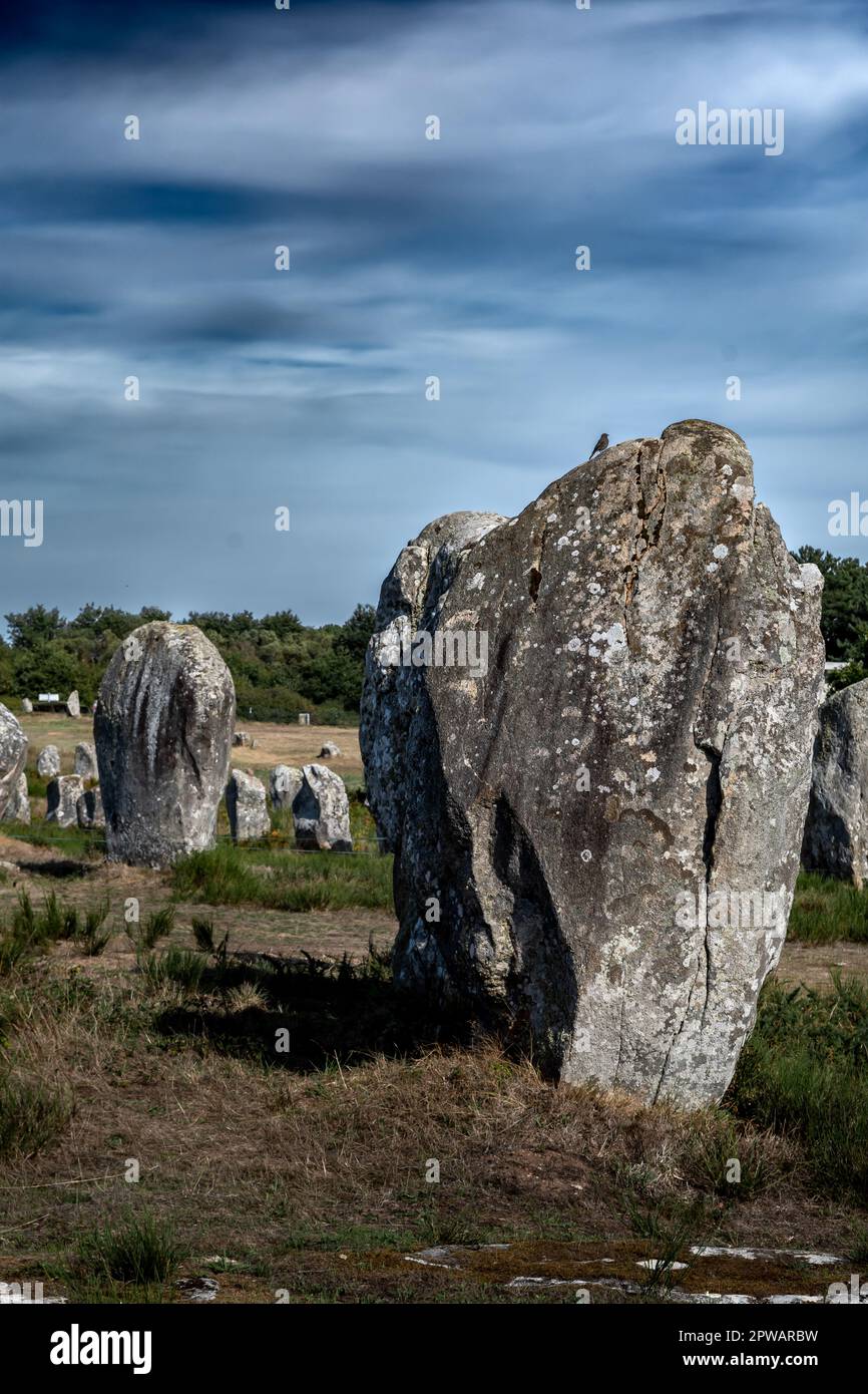 Ancient Stone Field Alignements De Menhir Carnac With Neolithic ...