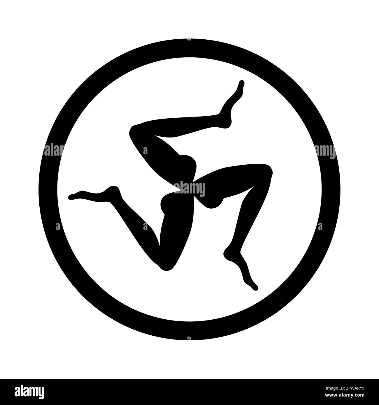 Ancient Greek triskelion of three bent human legs, triple leg motif ...