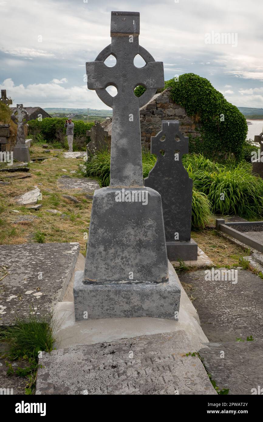 Ancient Irish Christian Monks' Graveyard on the Wild Atlantic Way Stock ...