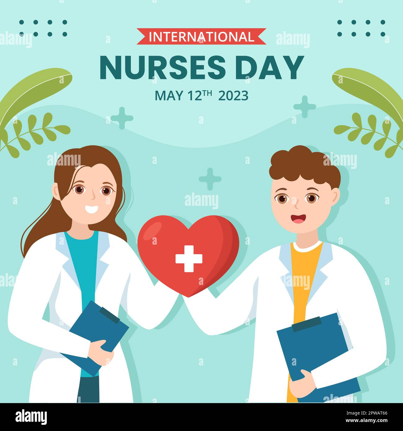 International Nurses Day Social Media Background Illustration Cartoon ...