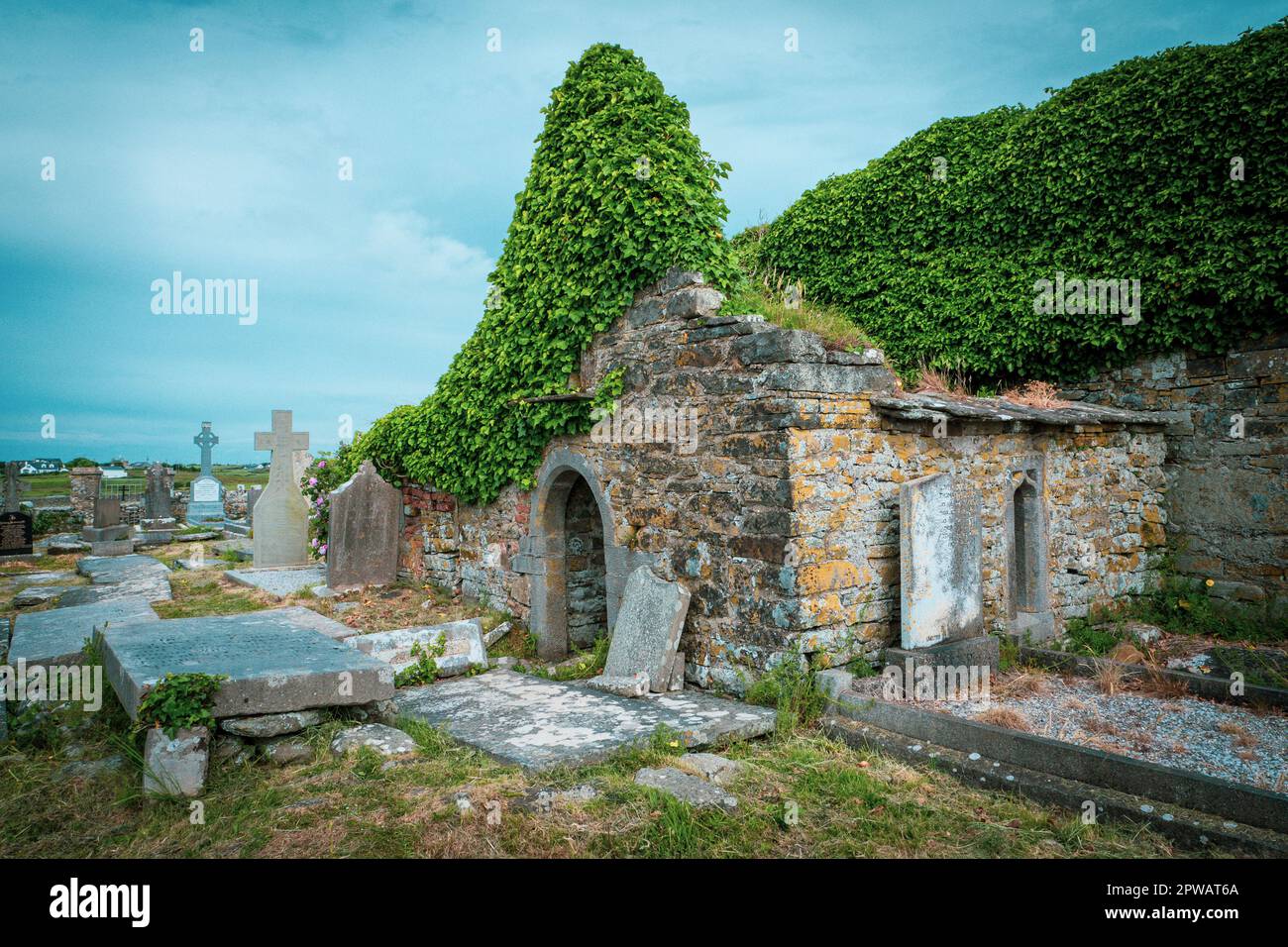 Ancient Irish Christian Monks' Graveyard on the Wild Atlantic Way Stock ...