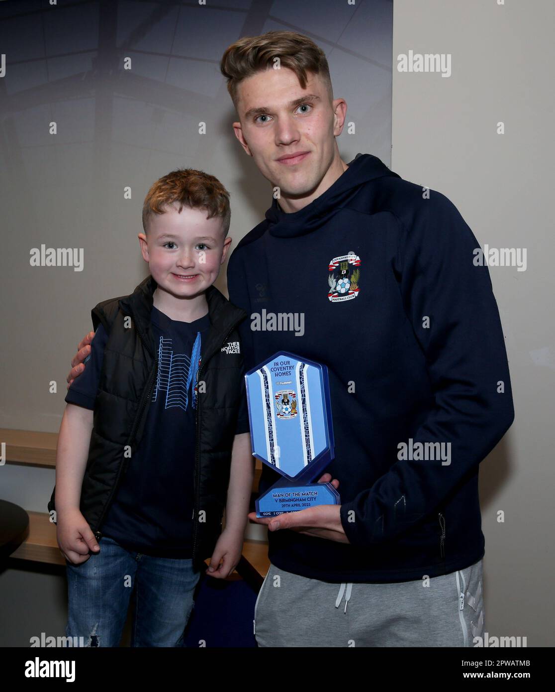 Coventry City's Viktor Gyokeres receives his Man of the Match award ...