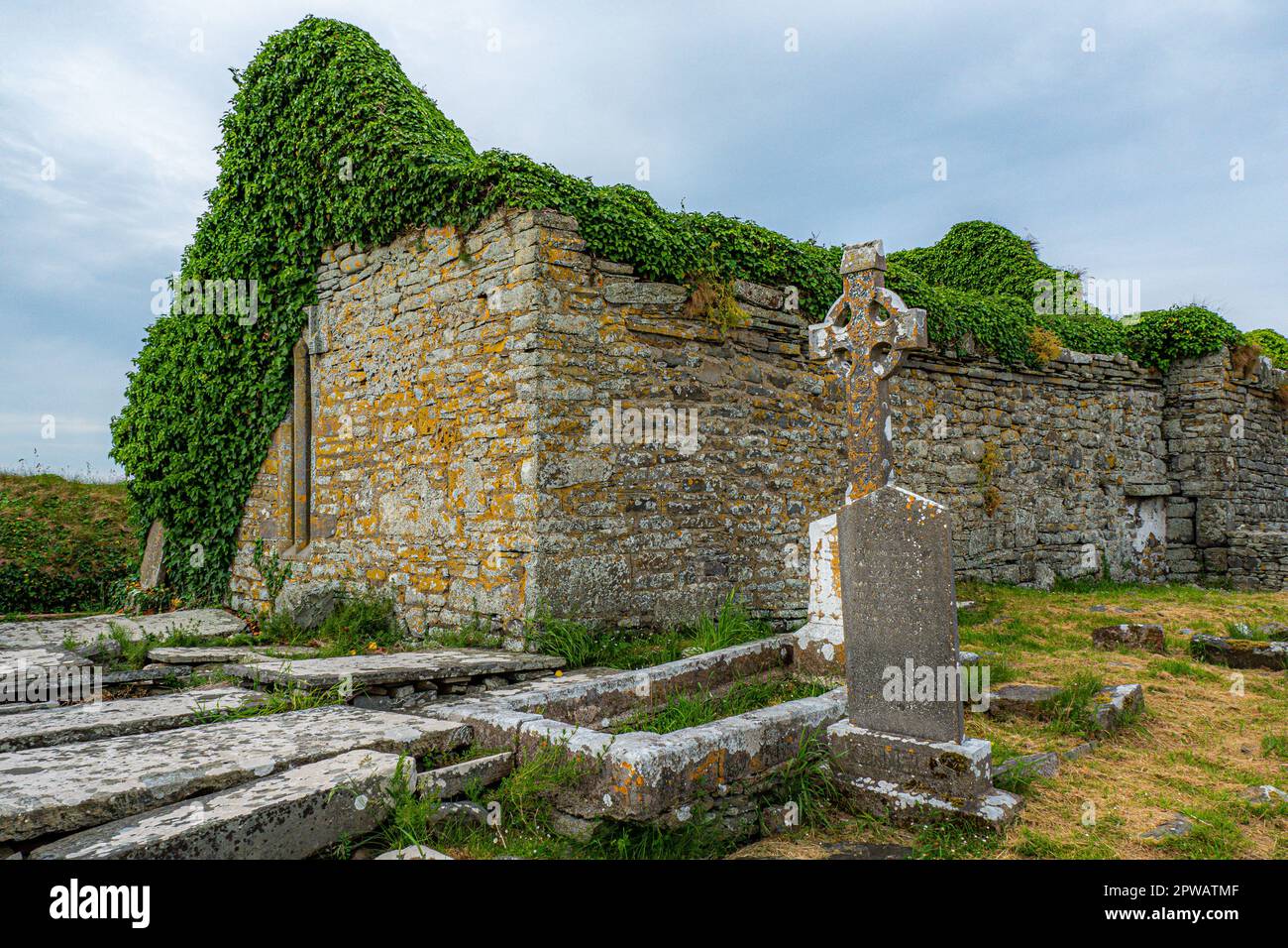 Ancient Irish Christian Monks' Graveyard on the Wild Atlantic Way Stock ...