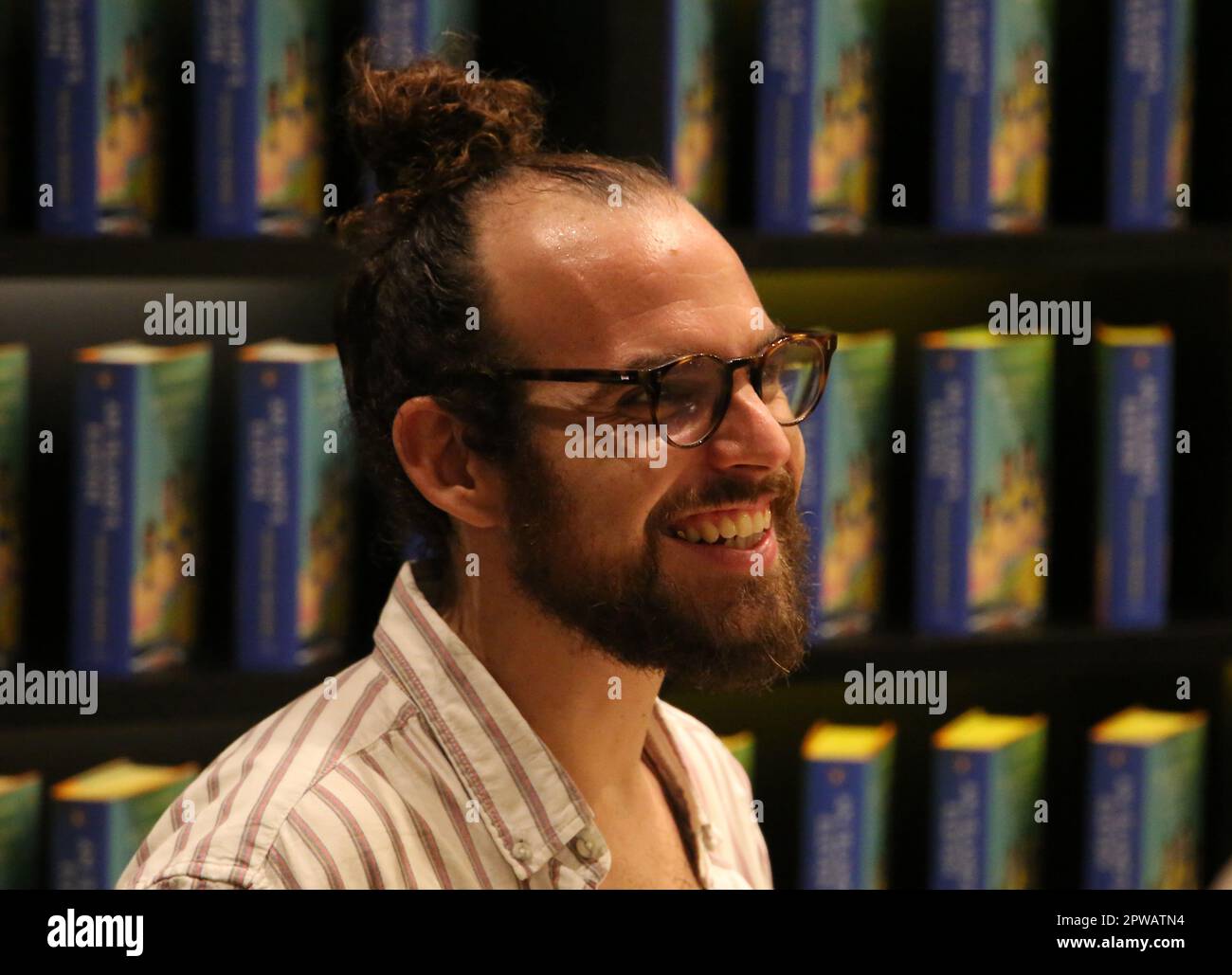 Author Nicholas Brooks was photographed at a book signing event in ...
