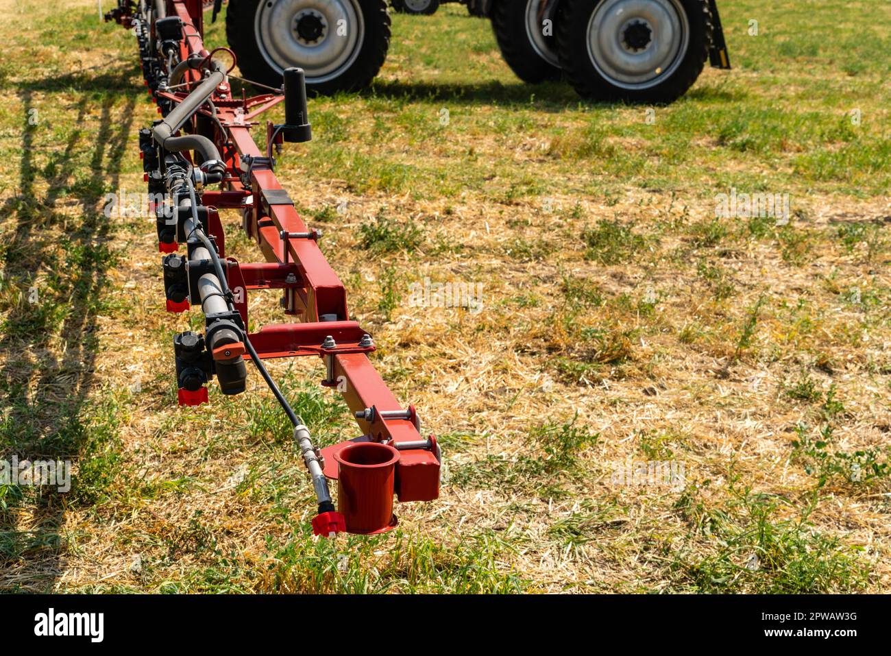 Machine for spraying pesticides and herbicides on the field. High ...