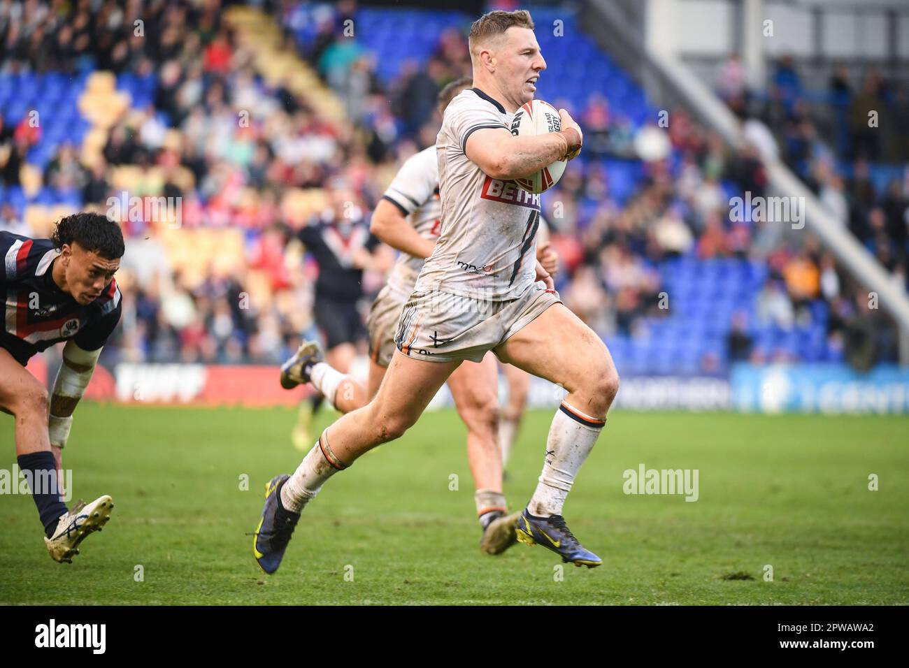 Warrington, England - 29th April 2023 - George Williams of England ...