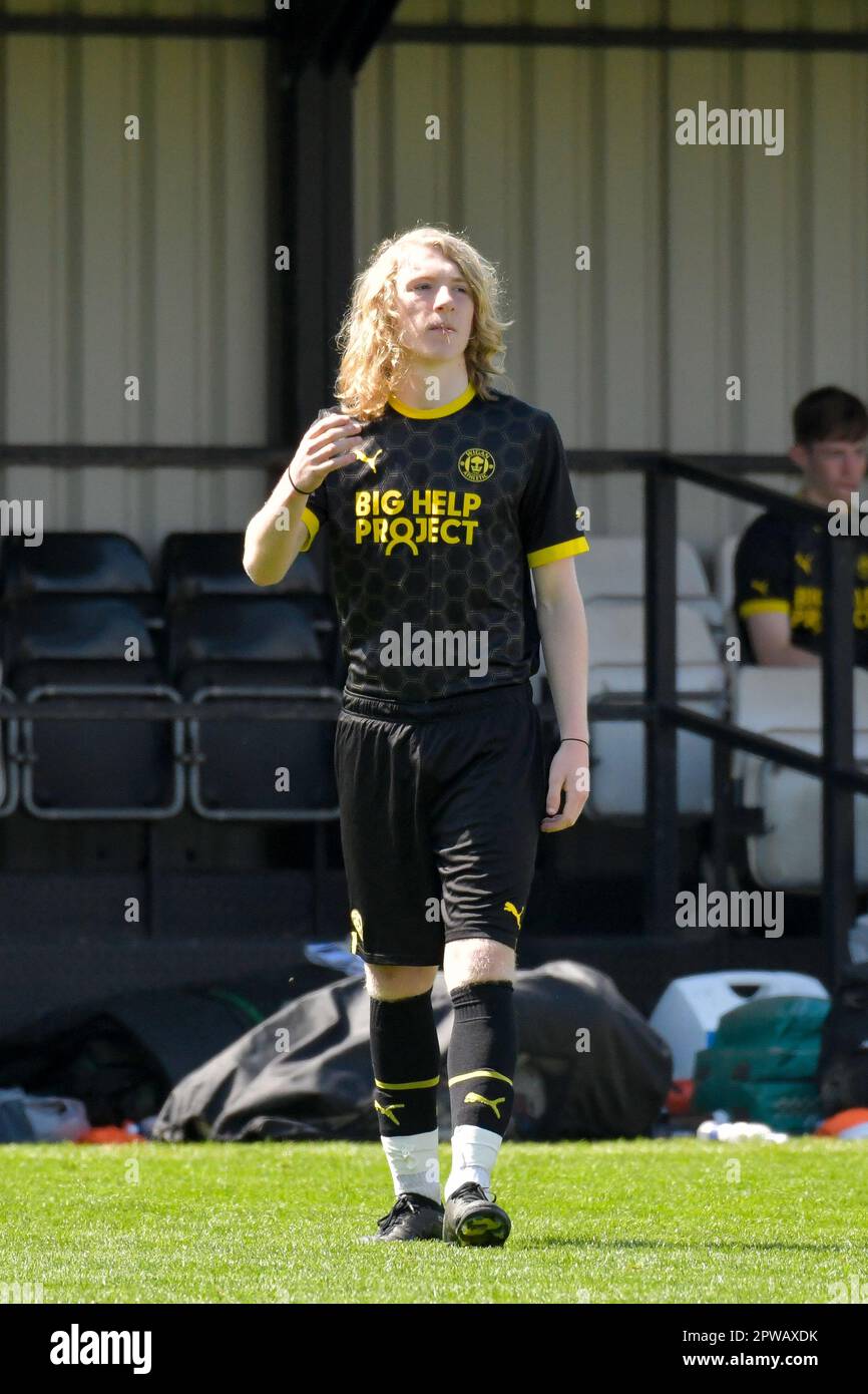 Swansea, Wales. 29 April 2023. Reece Greenhalgh of Wigan Athletic ...