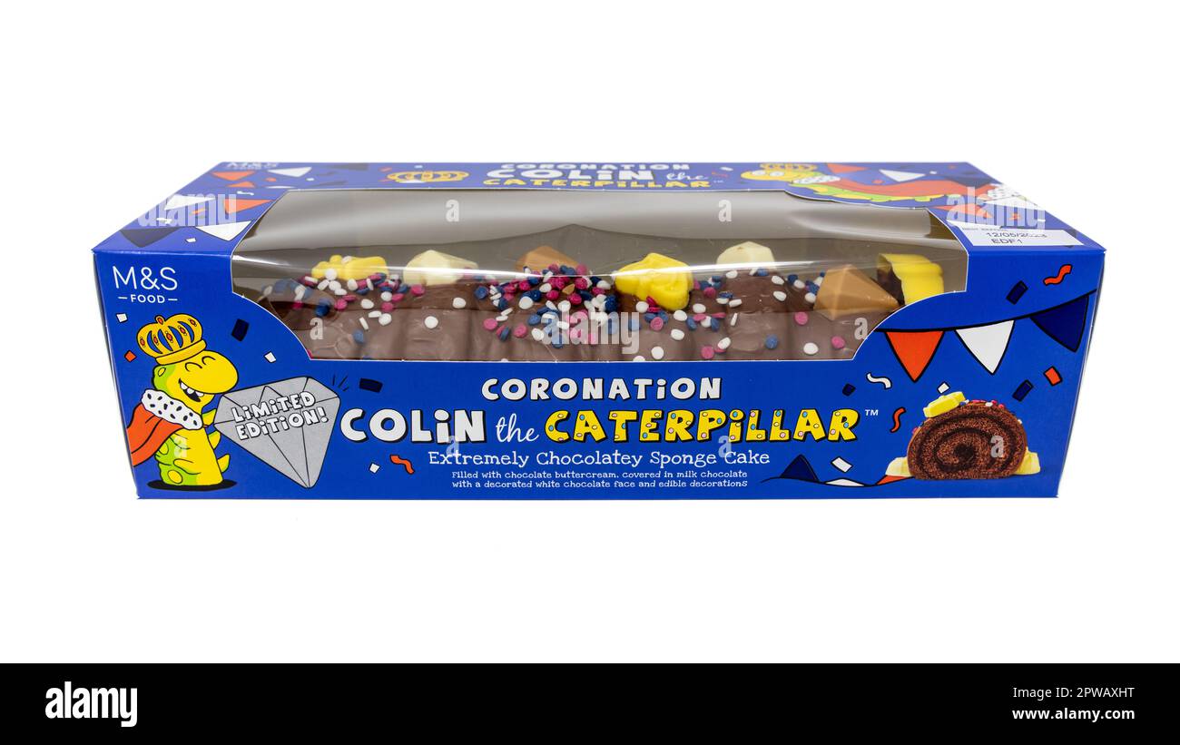 M&S Coronation Colin the Caterpillar Cake Stock Photo - Alamy
