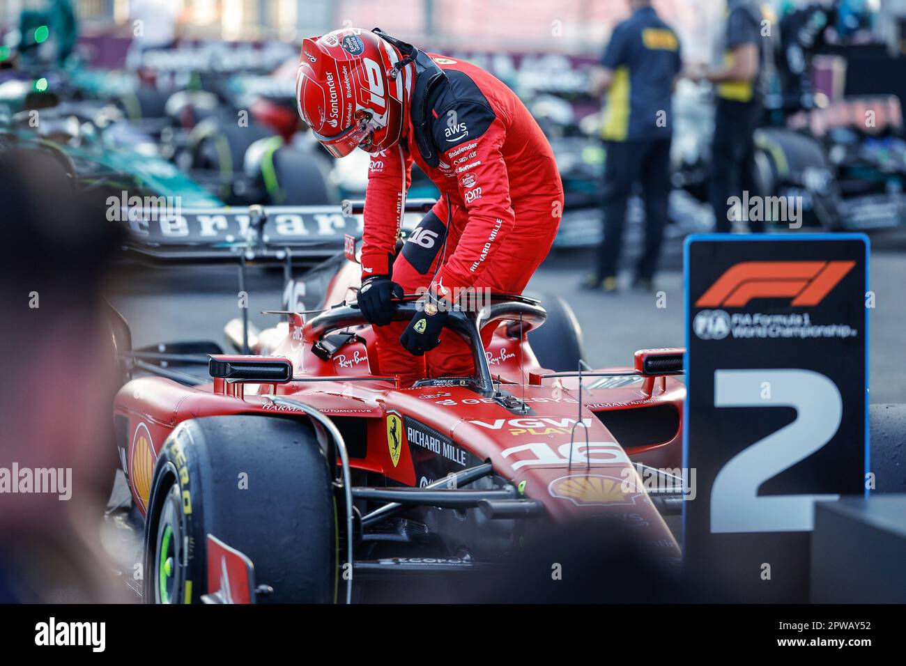 Baku, Azerbaijan. 29th Apr, 2023. #16 Charles Leclerc (MCO, Scuderia Ferrari), F1 Grand Prix of ...