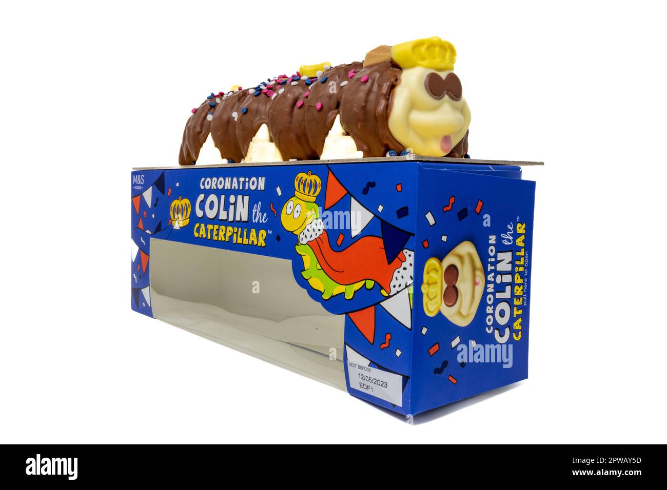 M&S Coronation Colin the Caterpillar Cake Stock Photo - Alamy