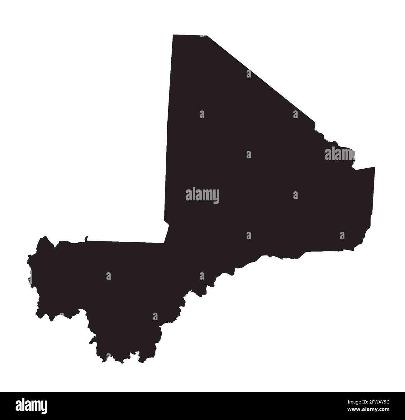 Mali Silhouette Map Stock Vector Image & Art - Alamy