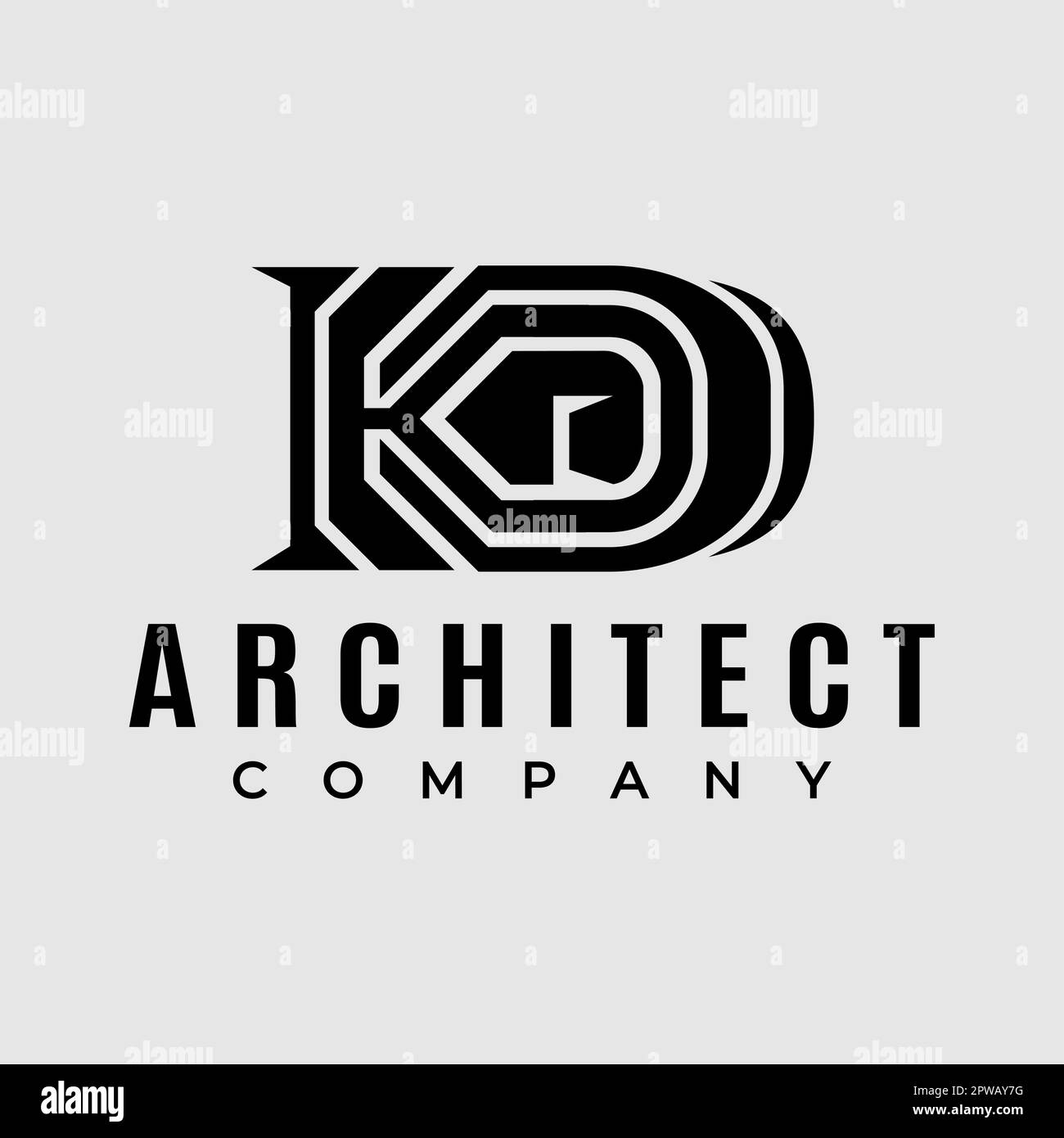 Modern Initial K D Kd Logo Design Template Minimalist Black Kd Letter Logo Stock Vector Image