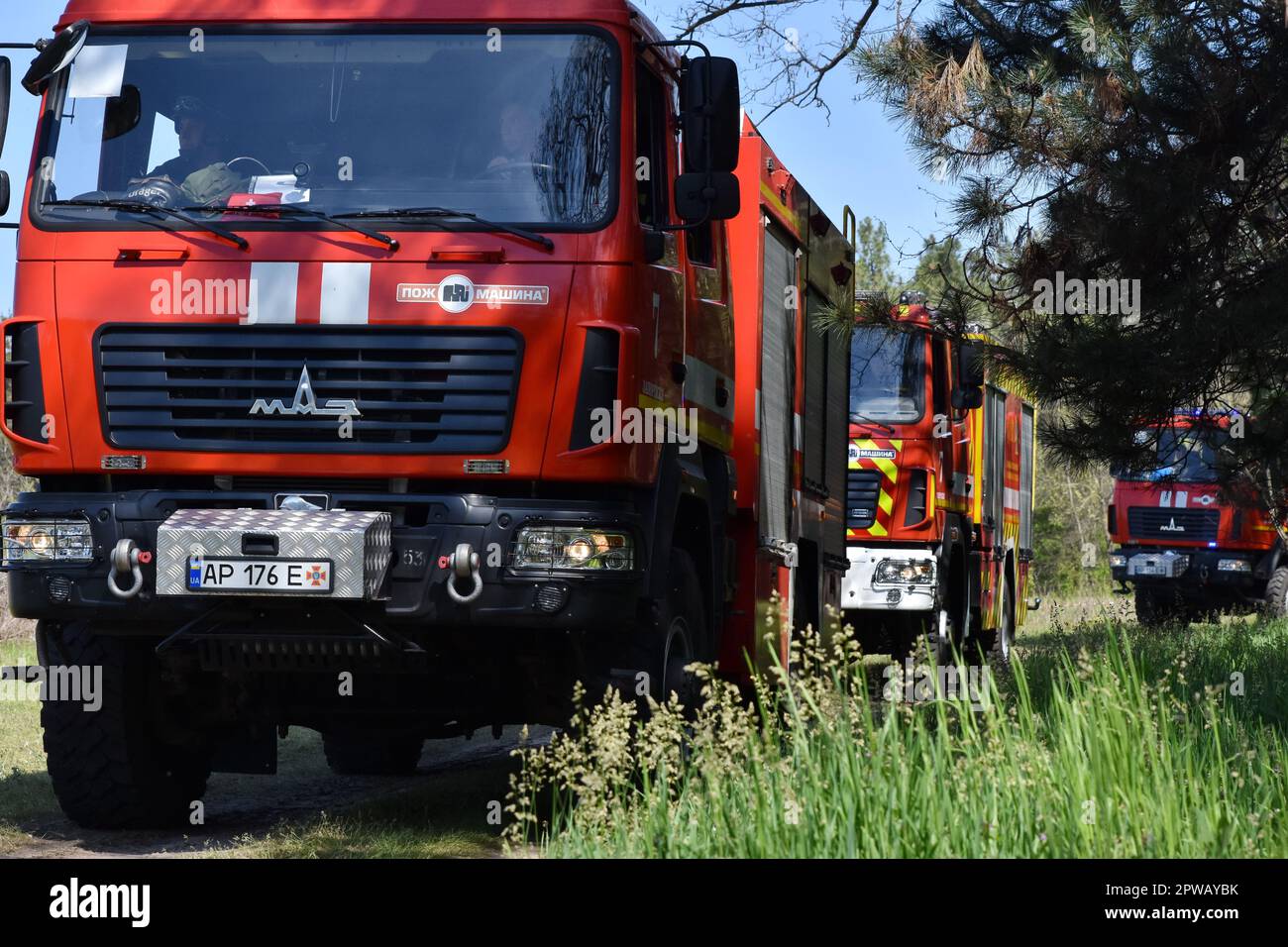 Zaporizhzhia, Ukraine. 27th Apr, 2023. Ukrainian State Emergency ...